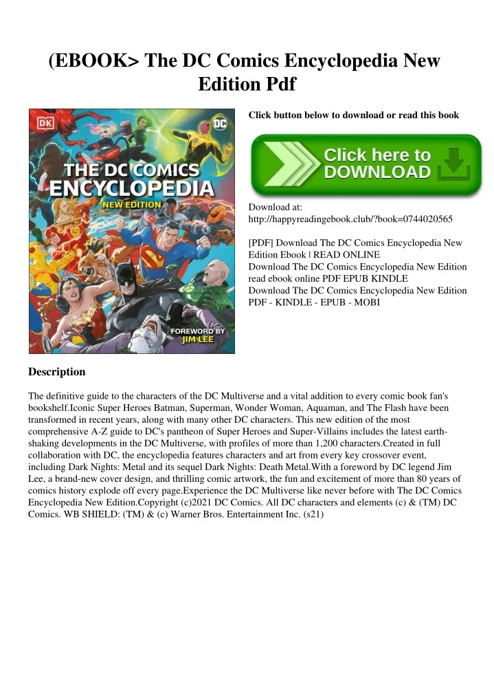 PPT - (EBOOK The DC Comics Encyclopedia New Edition Pdf PowerPoint ...