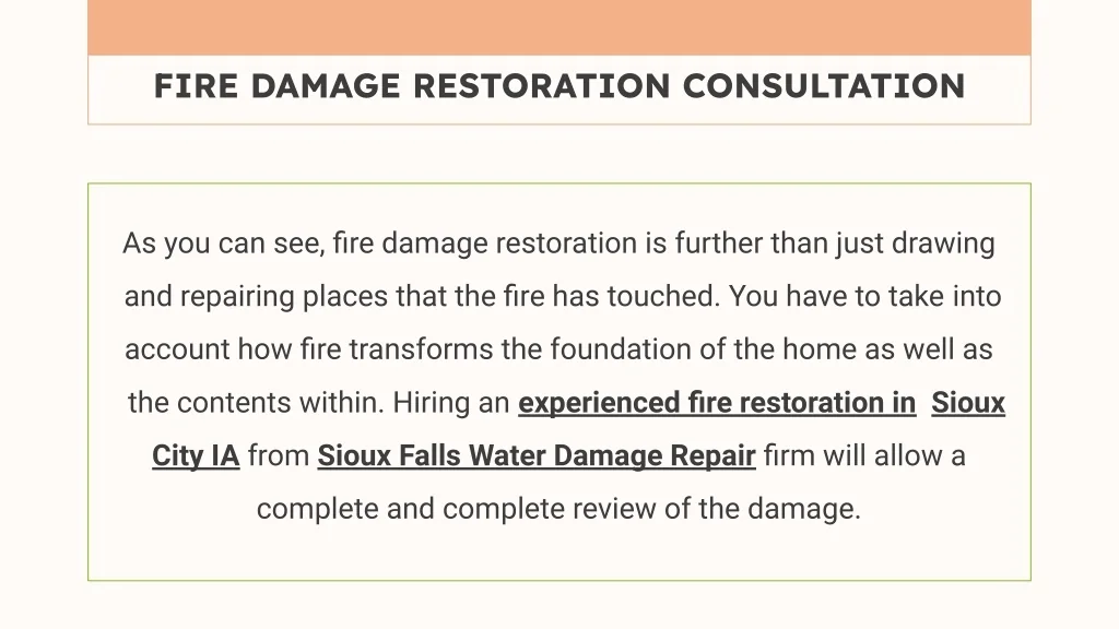 PPT - Is Your Home About To Experience Fire Damage Restoration ...