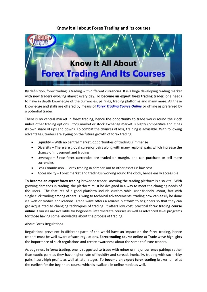 PPT - Know it all about Forex Trading and its courses PowerPoint ...
