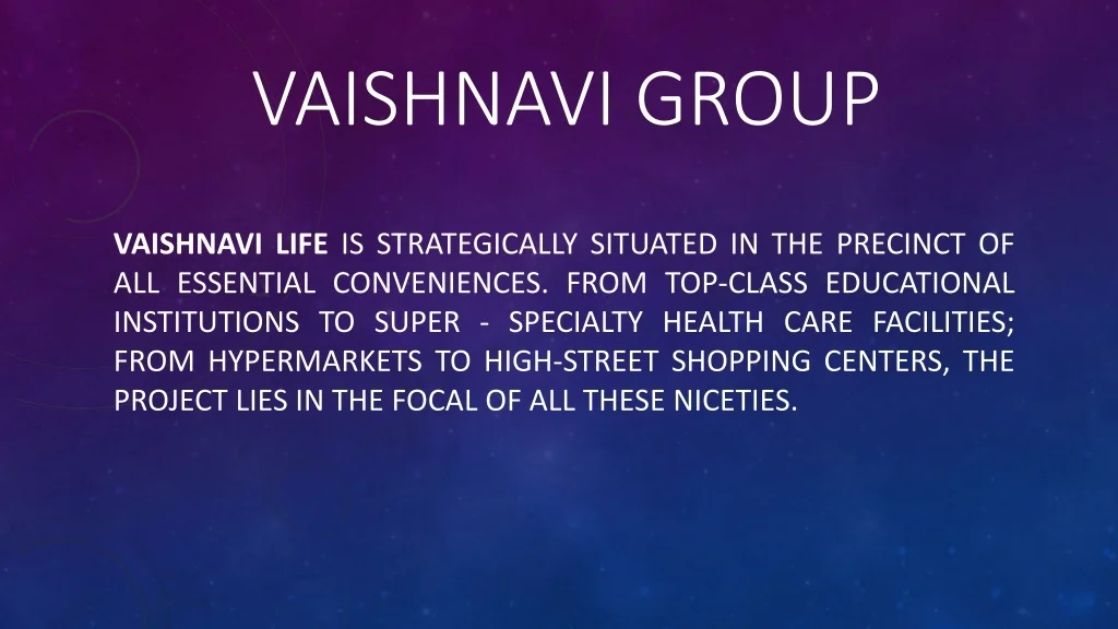 PPT - Vaishnavi Life Apartment At Devanahalli, Bangalore PowerPoint ...