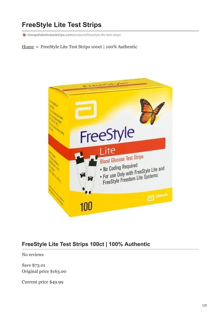 PPT - FreeStyle Lite Test Strips| 2022 PowerPoint Presentation, free ...