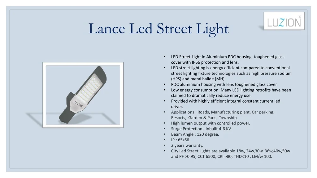 PPT - LED Street Light Manufacturer & Exporter in India PowerPoint ...
