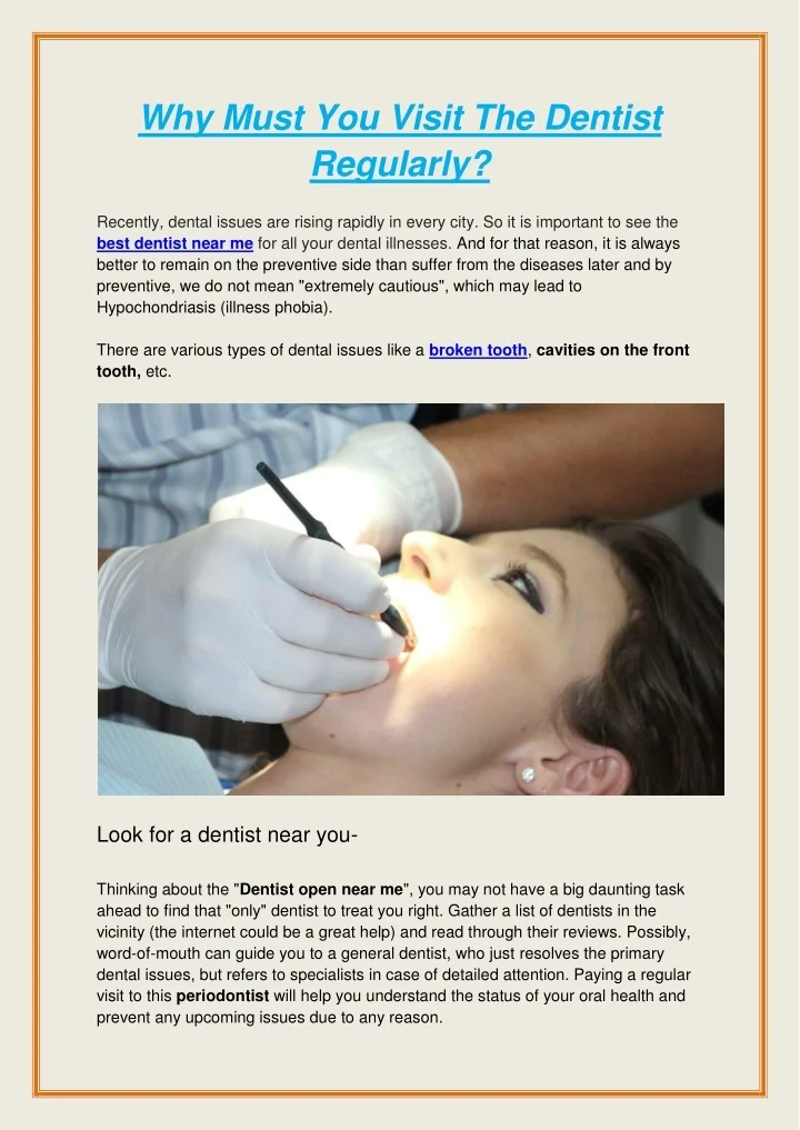 PPT - Why Must You Visit The Dentist Regularly PowerPoint Presentation ...
