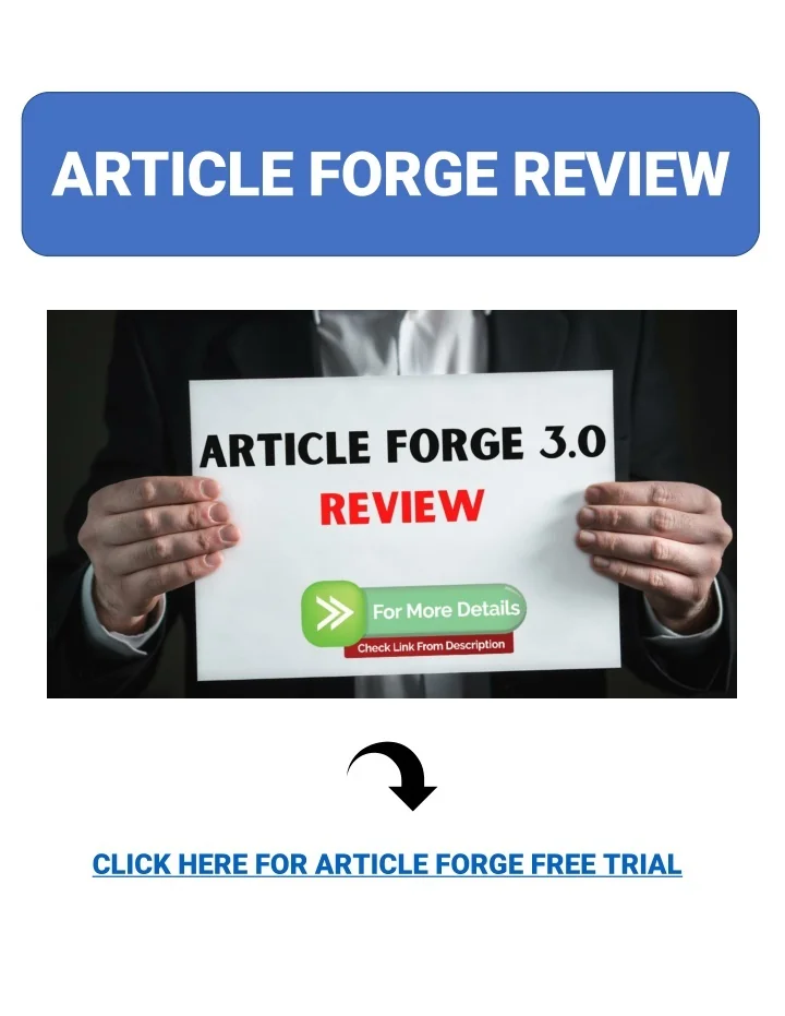 PPT - Article forge review - Ai content generator article forge - # ...