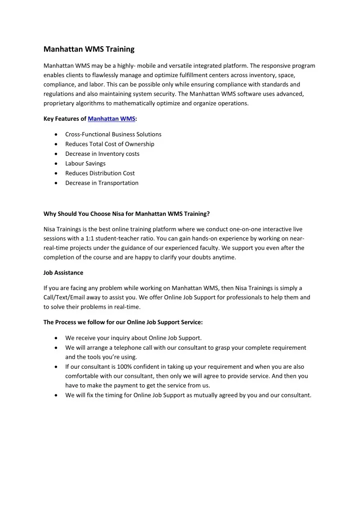 PPT - Manhattan WMS Training PowerPoint Presentation, free download ...