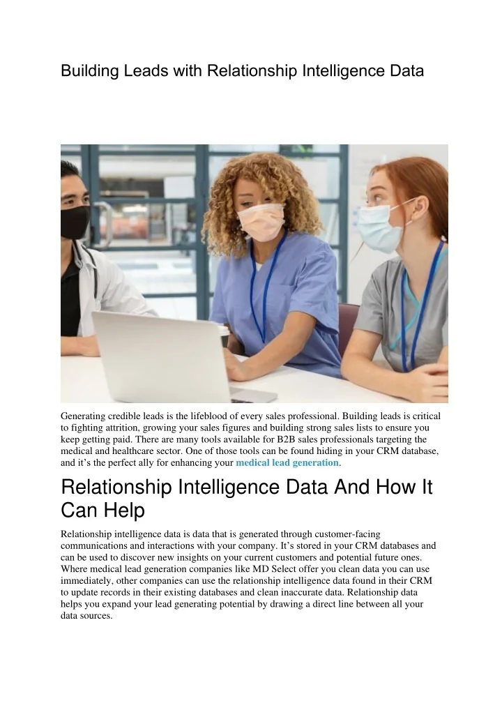 PPT - Building Leads with Relationship Intelligence Data PowerPoint ...