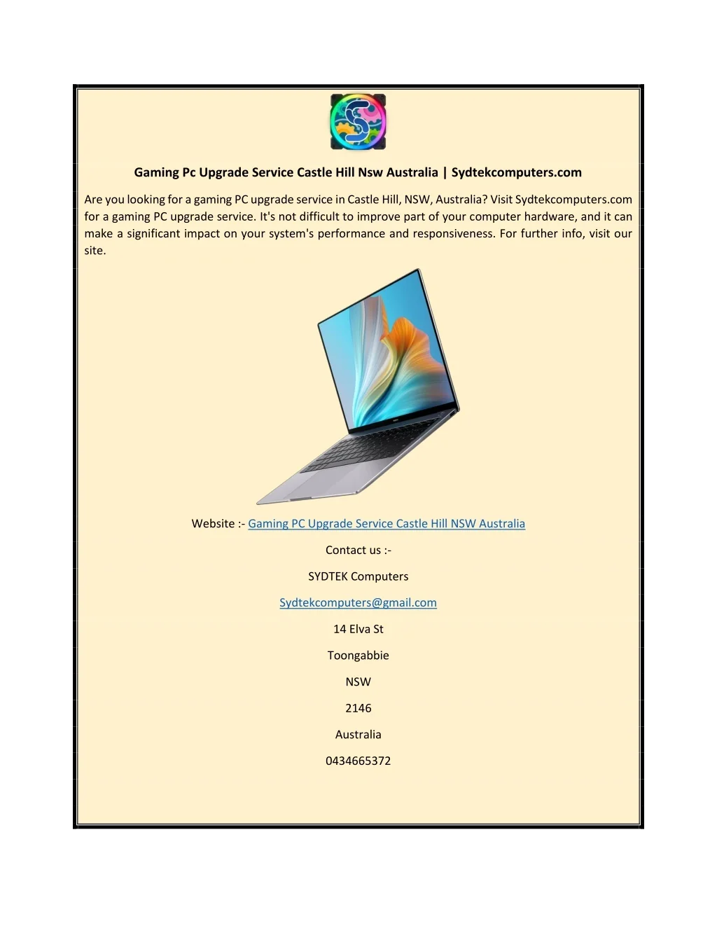 PPT - Gaming Pc Upgrade Service Castle Hill Nsw Australia ...