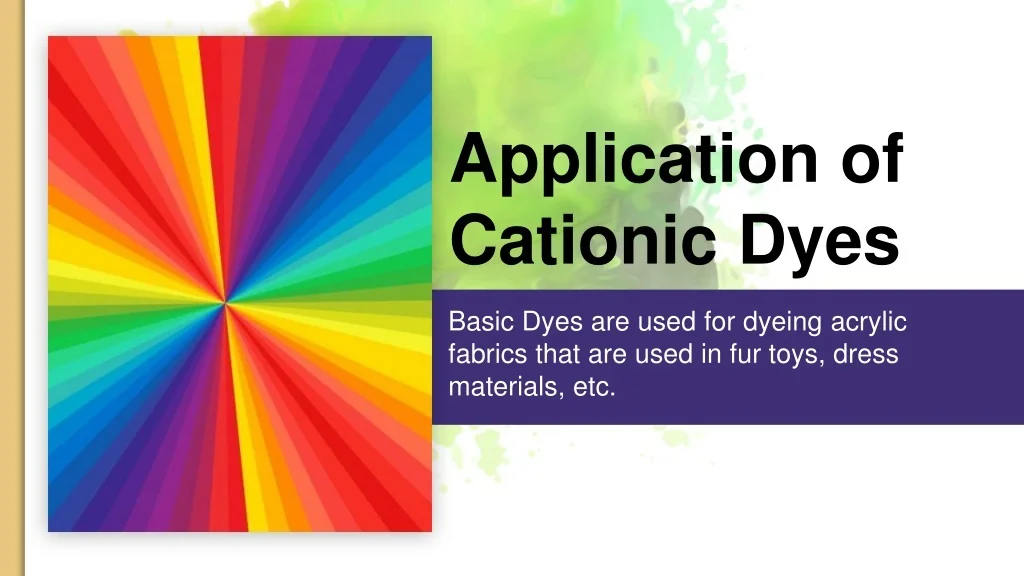 PPT - Leading Cationic Dyes Manufacturer in India PowerPoint ...