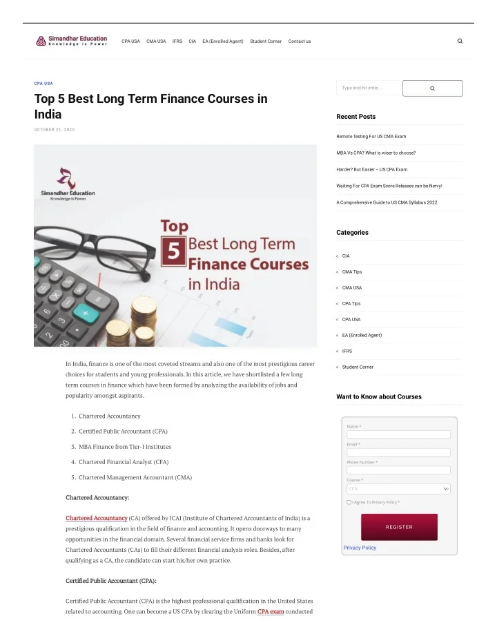 PPT - Top 5 Best Long Term Finance Courses in India PowerPoint ...