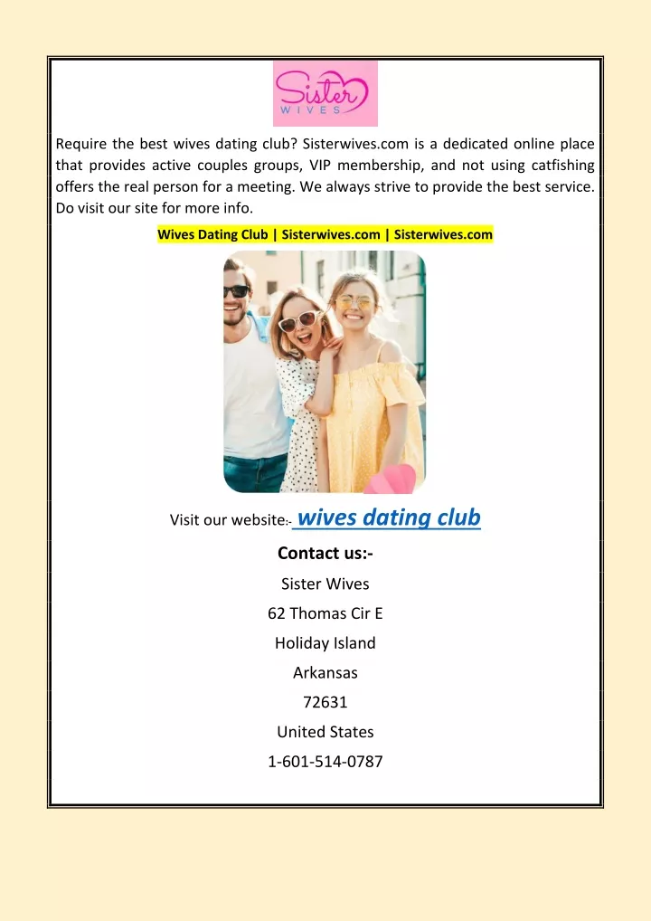 Ppt Wives Dating Club Powerpoint