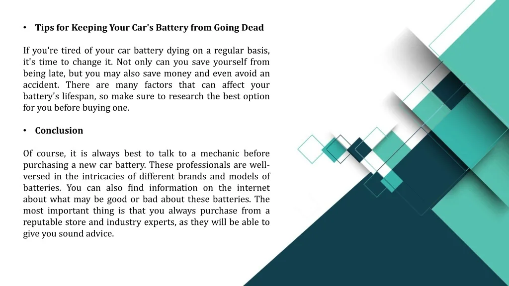 PPT - How To Choose The Right Car Battery PowerPoint Presentation, free ...