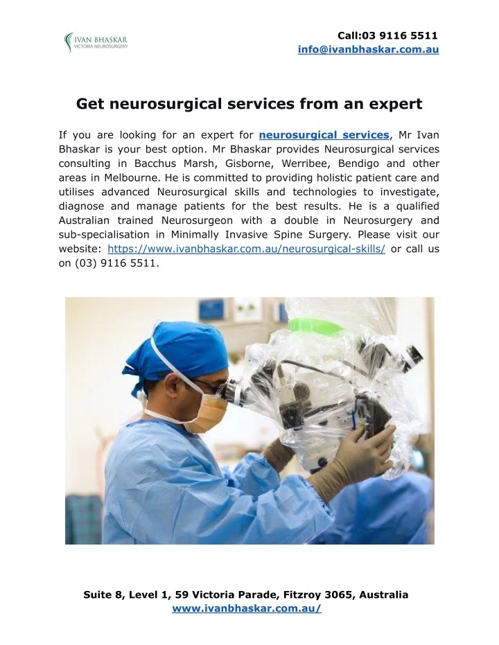 PPT - Get neurosurgical services from an expert PowerPoint Presentation ...
