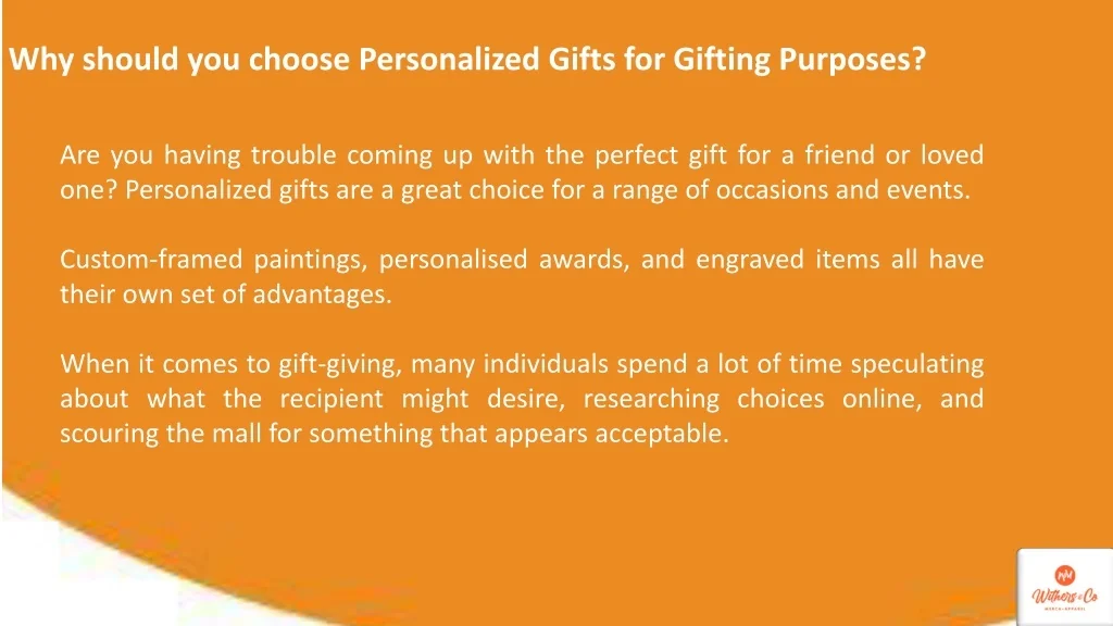 PPT - Why should you choose Personalized Gifts for Gifting Purposes ...