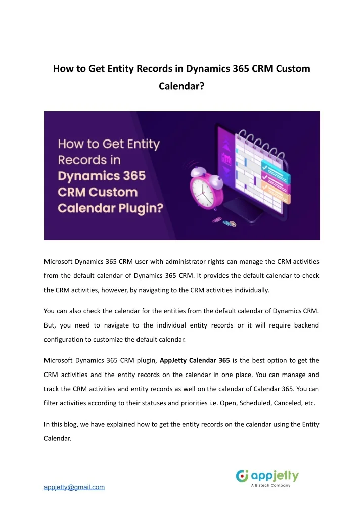 Ppt How To Get Entity Records In Dynamics 365 Crm Custom Calendar Powerpoint Presentation