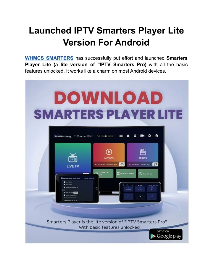 PPT - Launched IPTV Smarters Player Lite Version For Android PowerPoint ...