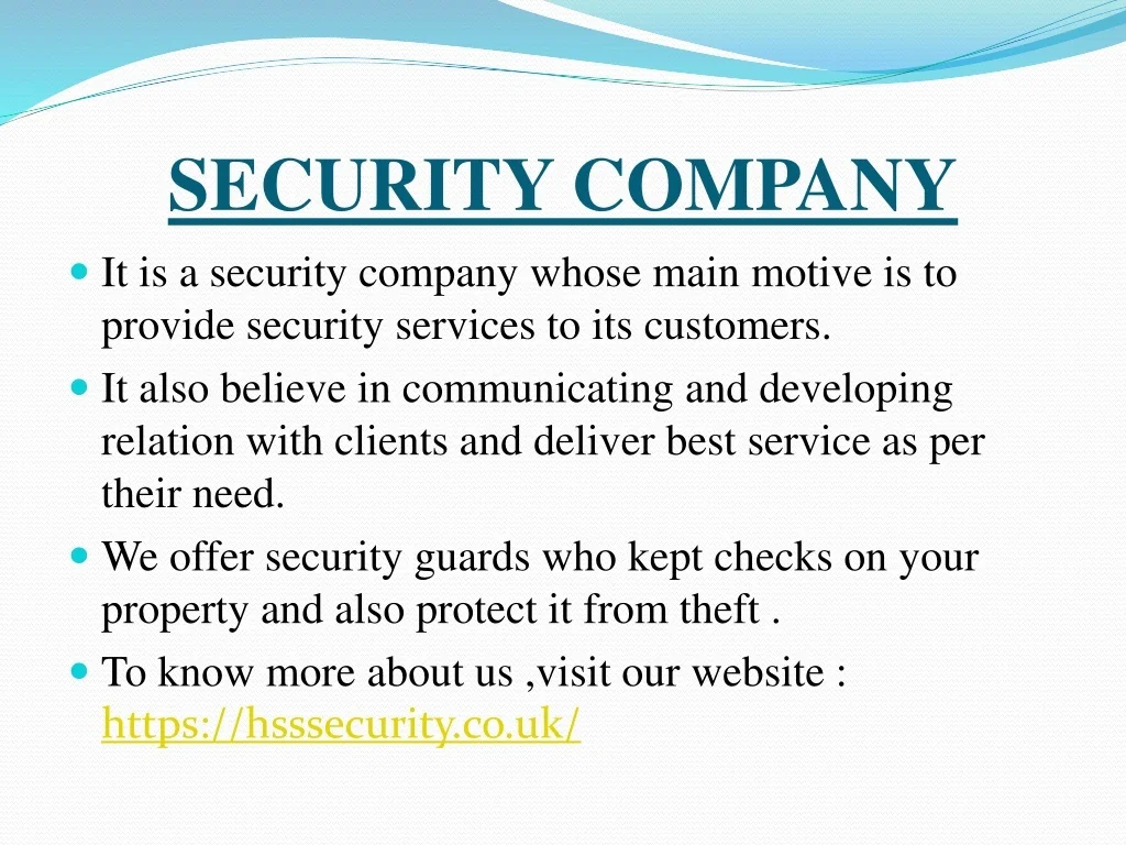 PPT - HSS SECURITY – SECURITY COMPANIES PowerPoint Presentation, free ...
