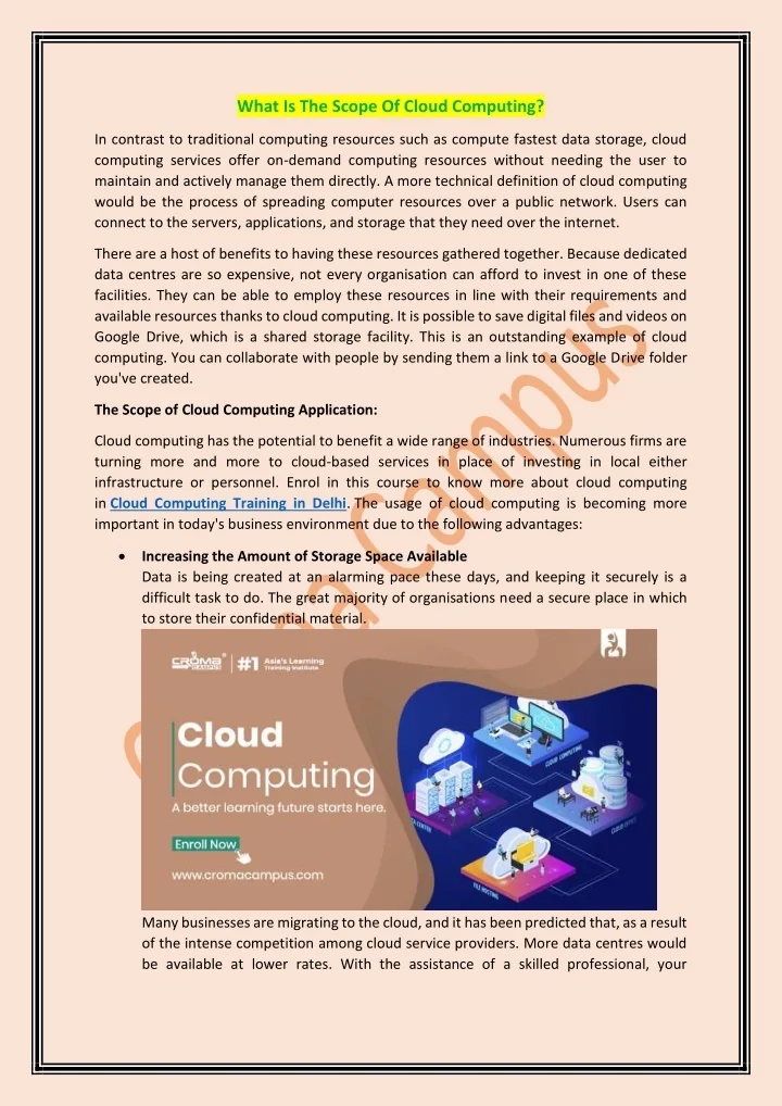 PPT - What Is The Scope Of Cloud Computing? PowerPoint Presentation ...