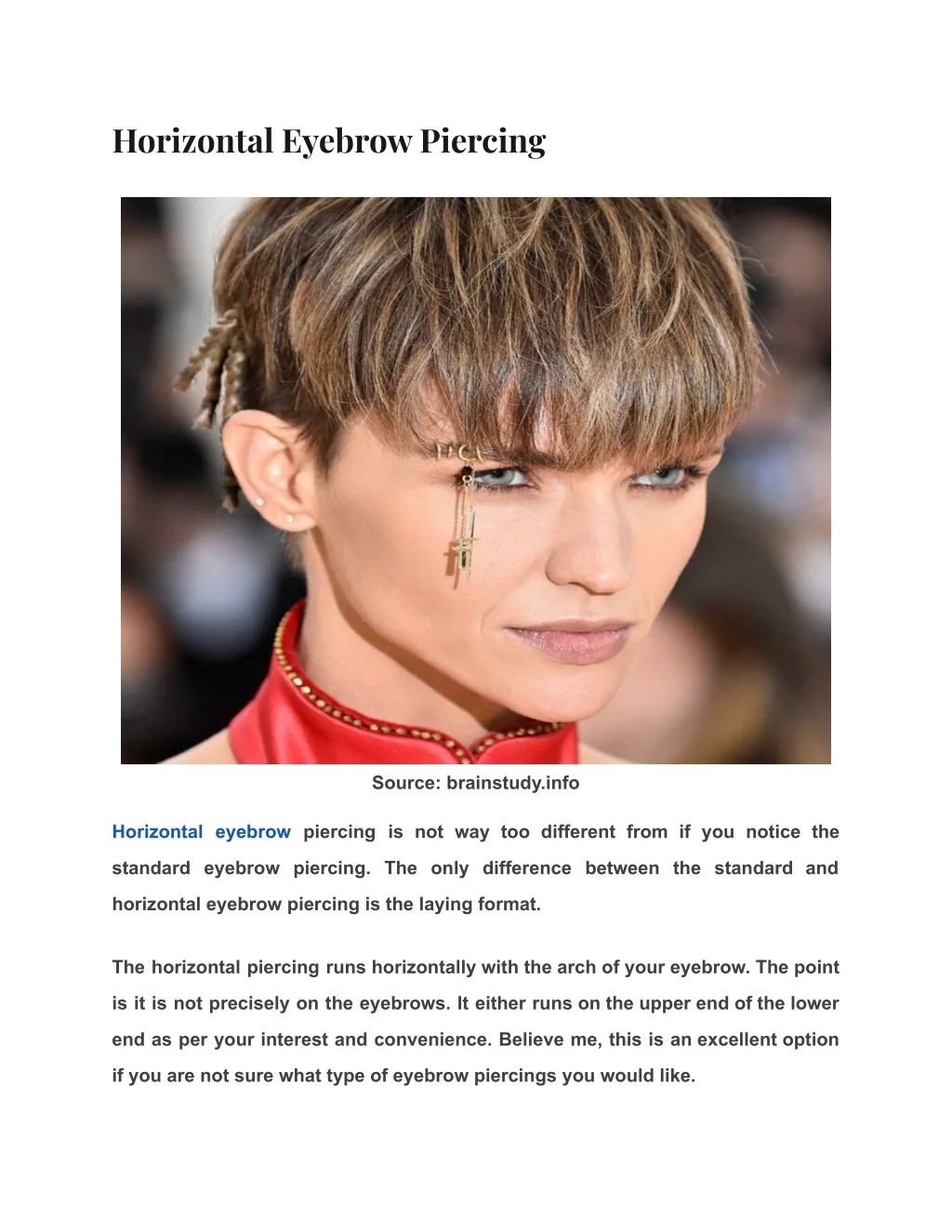 PPT - Eyebrow Piercing – Everything You Would Like to Know PowerPoint ...