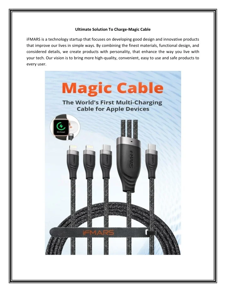 PPT - Ultimate Solution To Charge-Magic Cable PowerPoint Presentation ...