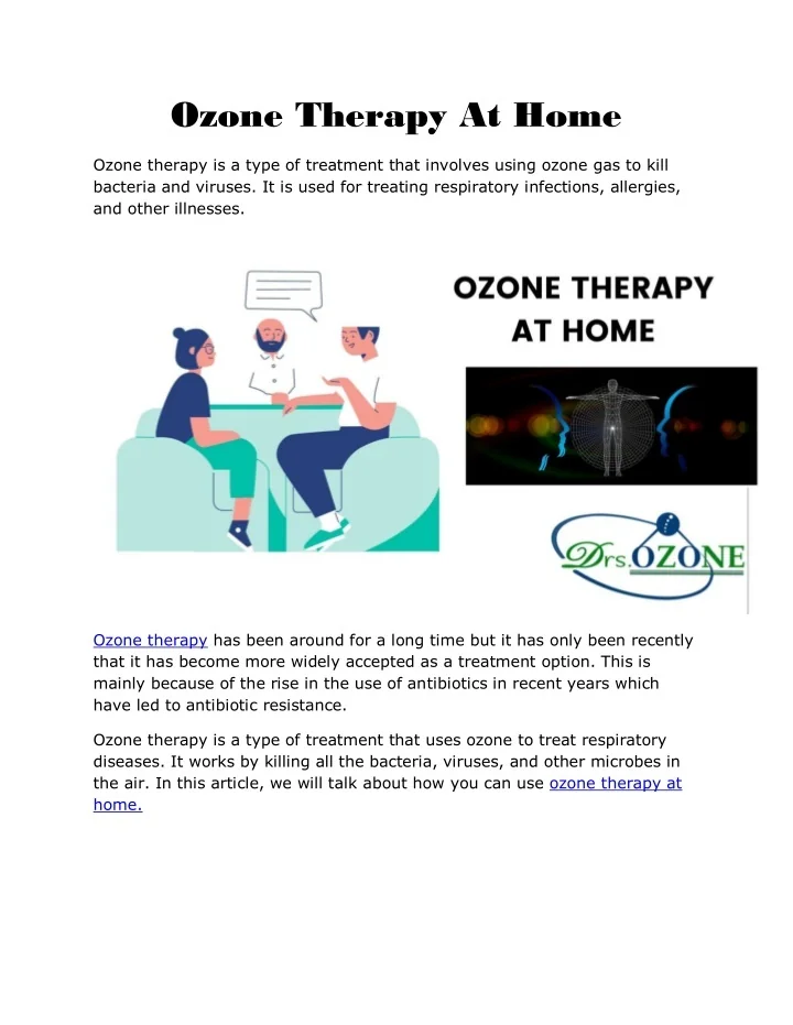 PPT - Ozone Therapy At Home PowerPoint Presentation, free download - ID ...