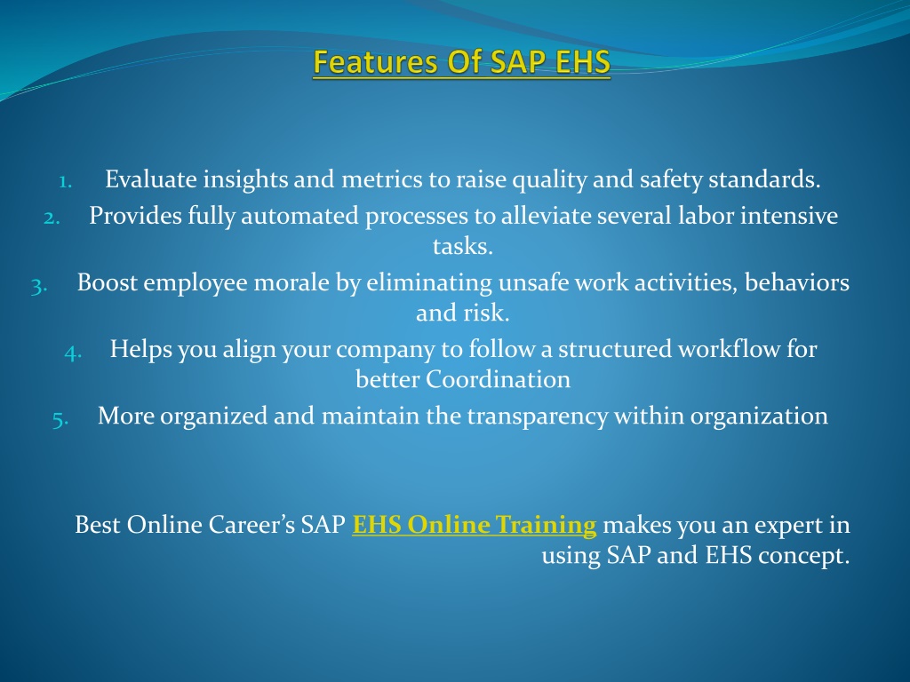 PPT - SAP EHS Free Online Training | SAP EHS Module PPT | SAP EHS ... PPT - SAP EHS Free Online Training | SAP EHS Module PPT | SAP EHS ...
