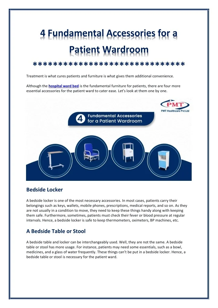 PPT - Benefits of Hospital Bed in Patient Wardroom PowerPoint ...