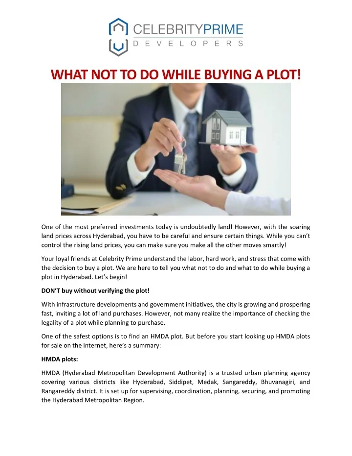 PPT - WHAT NOT TO DO WHILE BUYING A PLOT PowerPoint Presentation, free ...