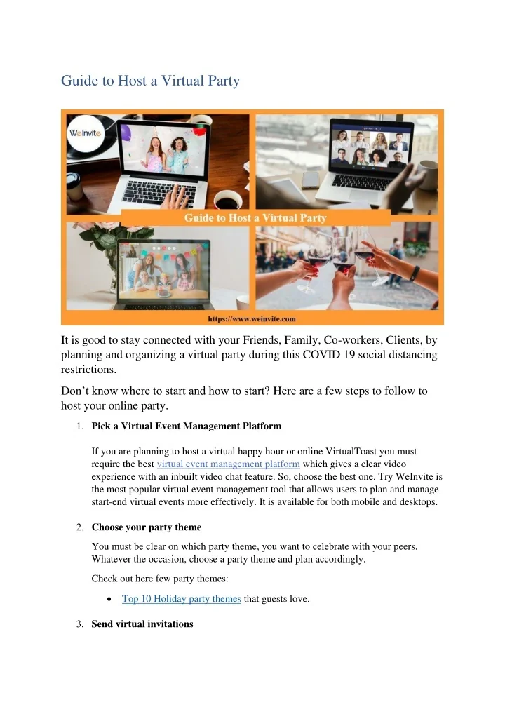 PPT - Best Guide to Host a Virtual Party PowerPoint Presentation, free ...