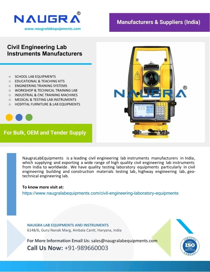 PPT - Civil Engineering Lab Instruments Manufacturers PowerPoint ...