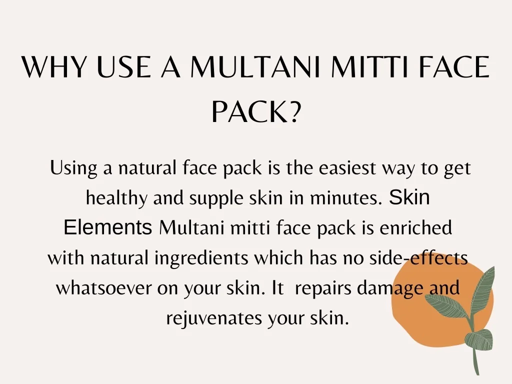 PPT - Benefits of Skin Elements Multani Mitti Facepack PowerPoint ...