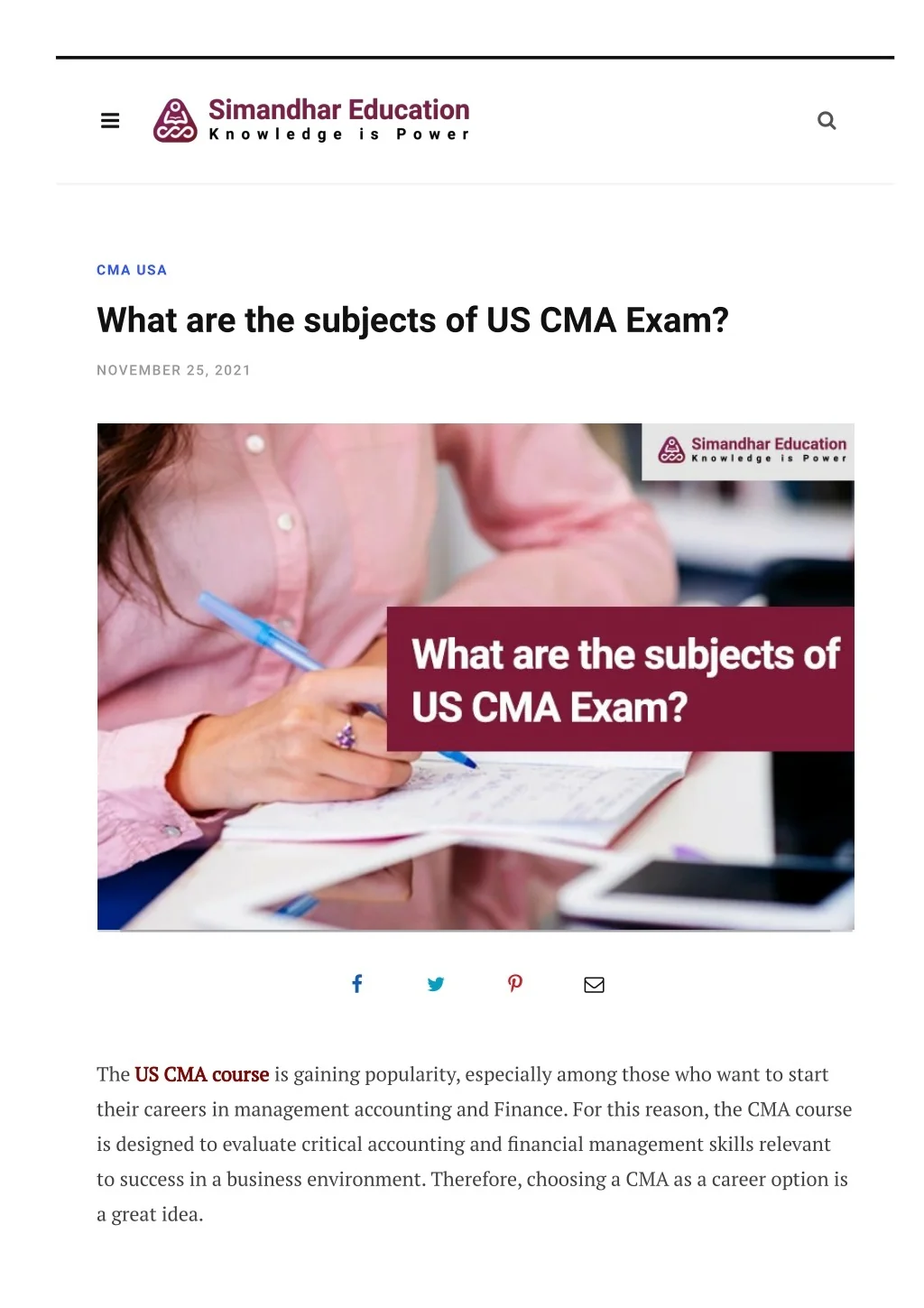 PPT - What are the subjects of US CMA Exam? PowerPoint Presentation ...