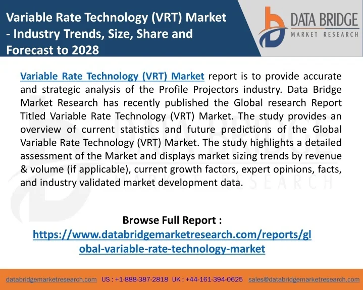 PPT - Variable Rate Technology (VRT) Market World Business Overview ...