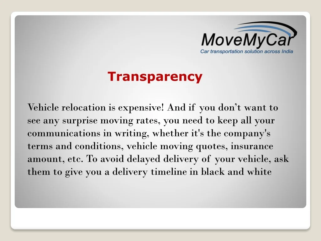PPT - How to protect yourself from fraud car transport company in Pune ...
