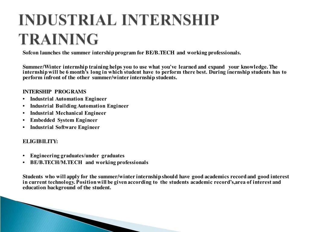 PPT - Best Industrial Training Company in India - Sofcon Training ...