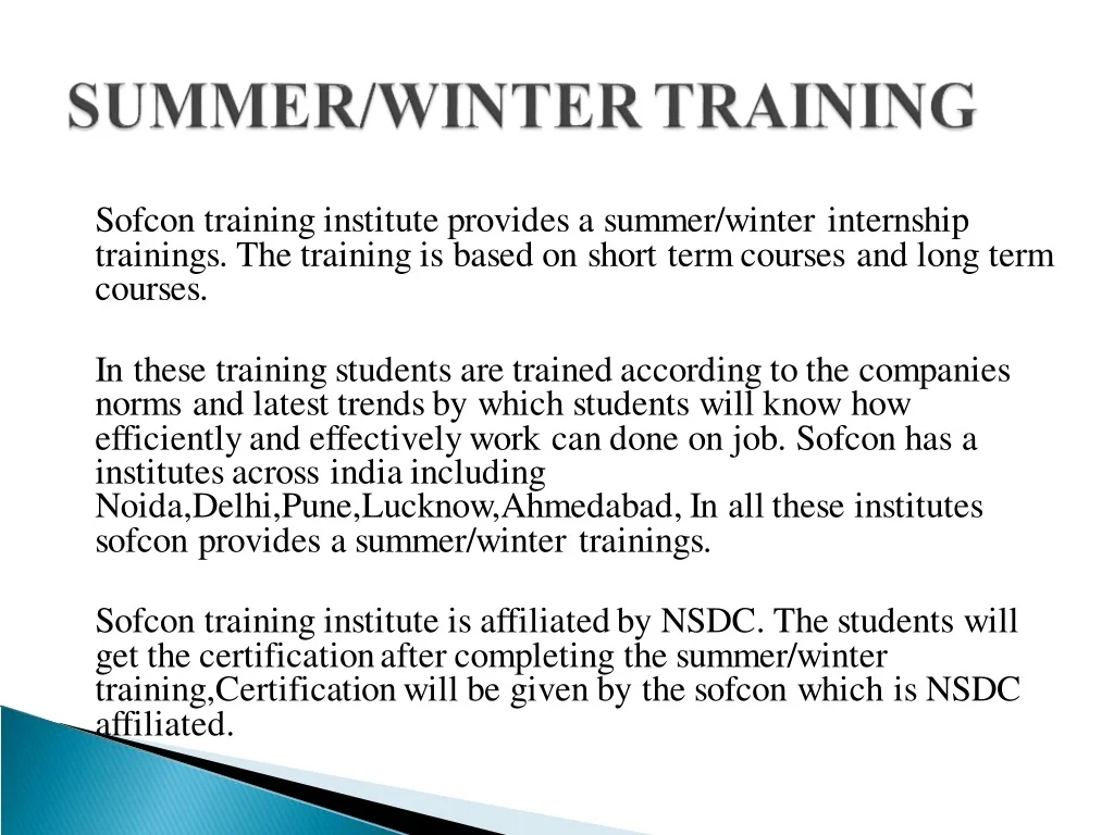 PPT - Best Industrial Training Company in India - Sofcon Training ...