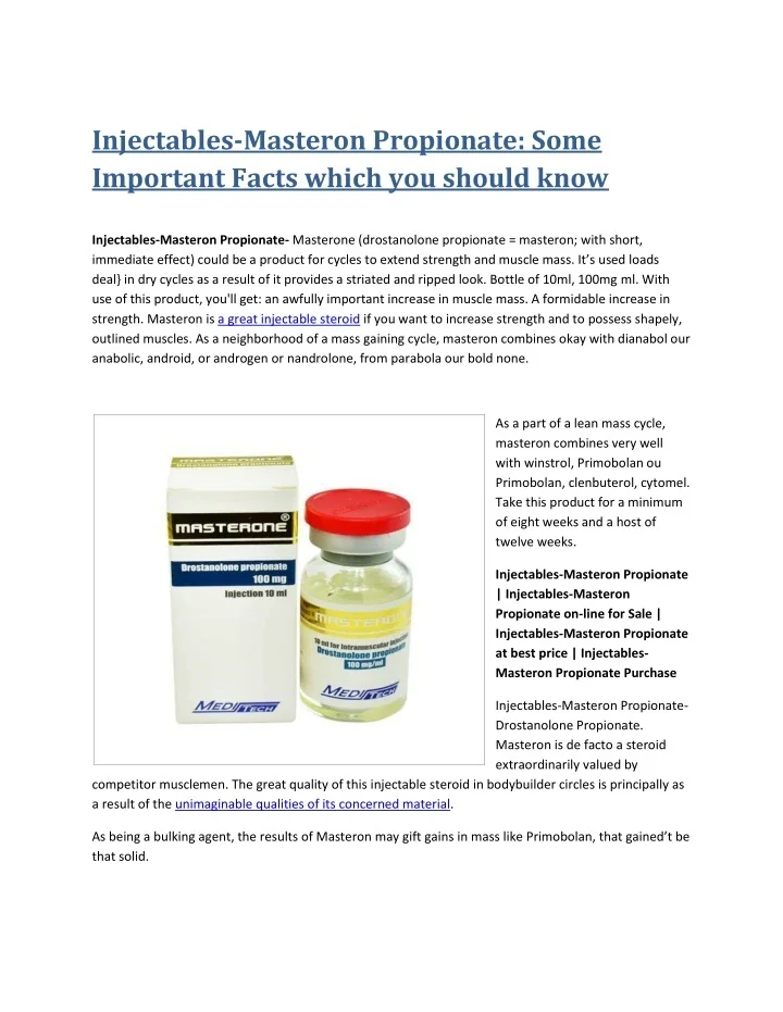 PPT - injectables-masteron-propionate PowerPoint Presentation, free ...