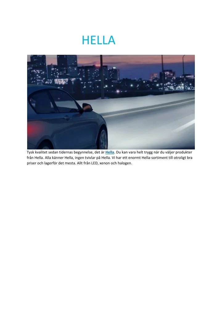 PPT - HELLA PowerPoint Presentation, free download - ID:11106608