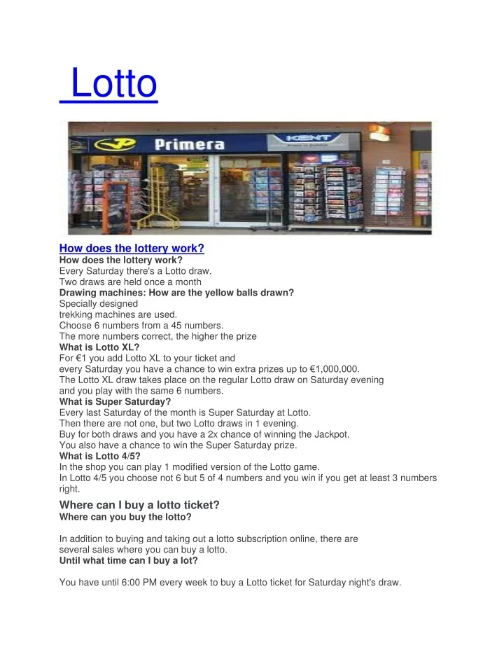 PPT - Lotto PowerPoint Presentation, free download - ID:11107302