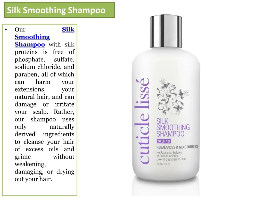 PPT - Hair Extension Care With The Best Silk Smoothing Shampoo And ...