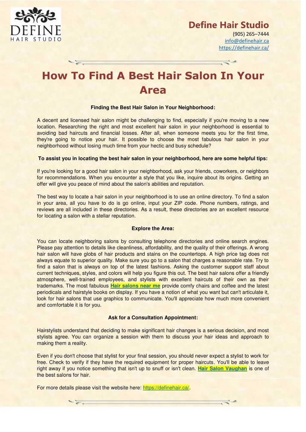 PPT - Hair Salon Woodbridge PowerPoint Presentation, free download - ID ...