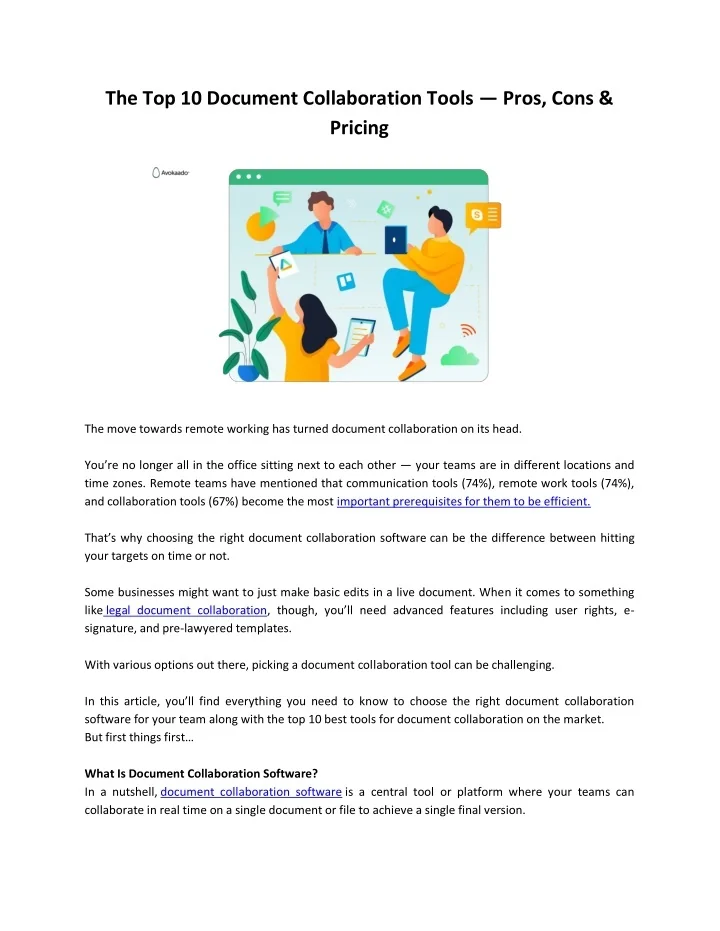 PPT - The Top 10 Document Collaboration Tools — Pros, Cons & Pricing ...