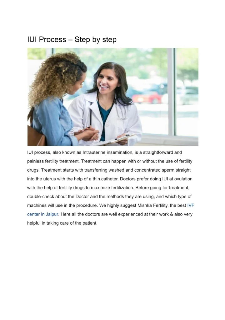 PPT - IUI Process – Step by step PowerPoint Presentation, free download ...