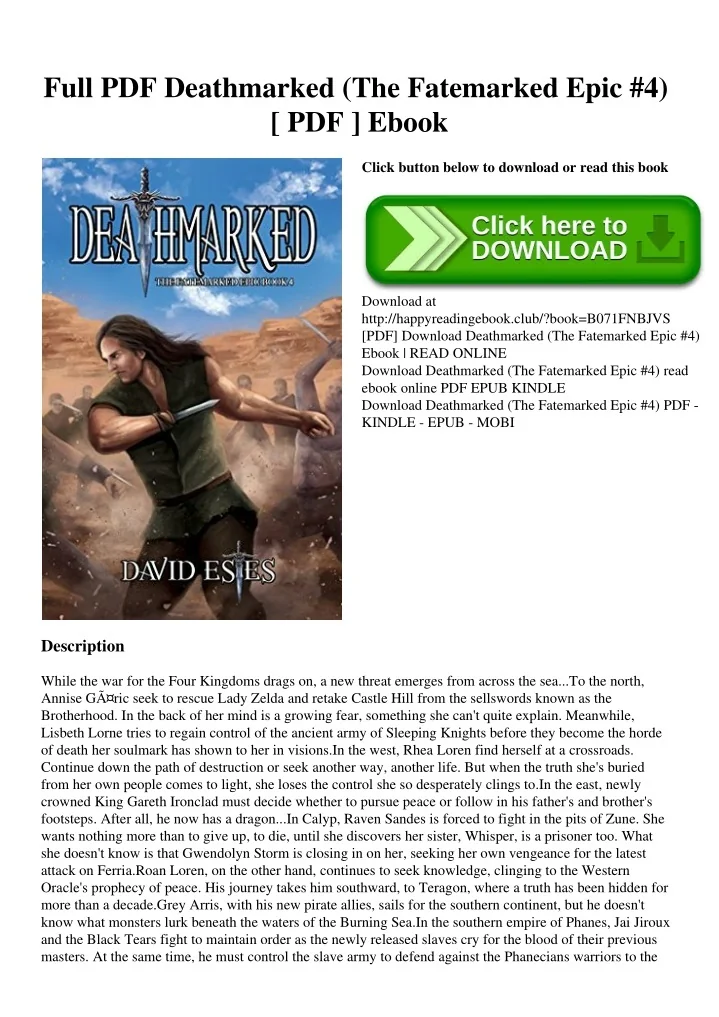 PPT - Full PDF Deathmarked (The Fatemarked Epic #4) [ PDF ] Ebook ...