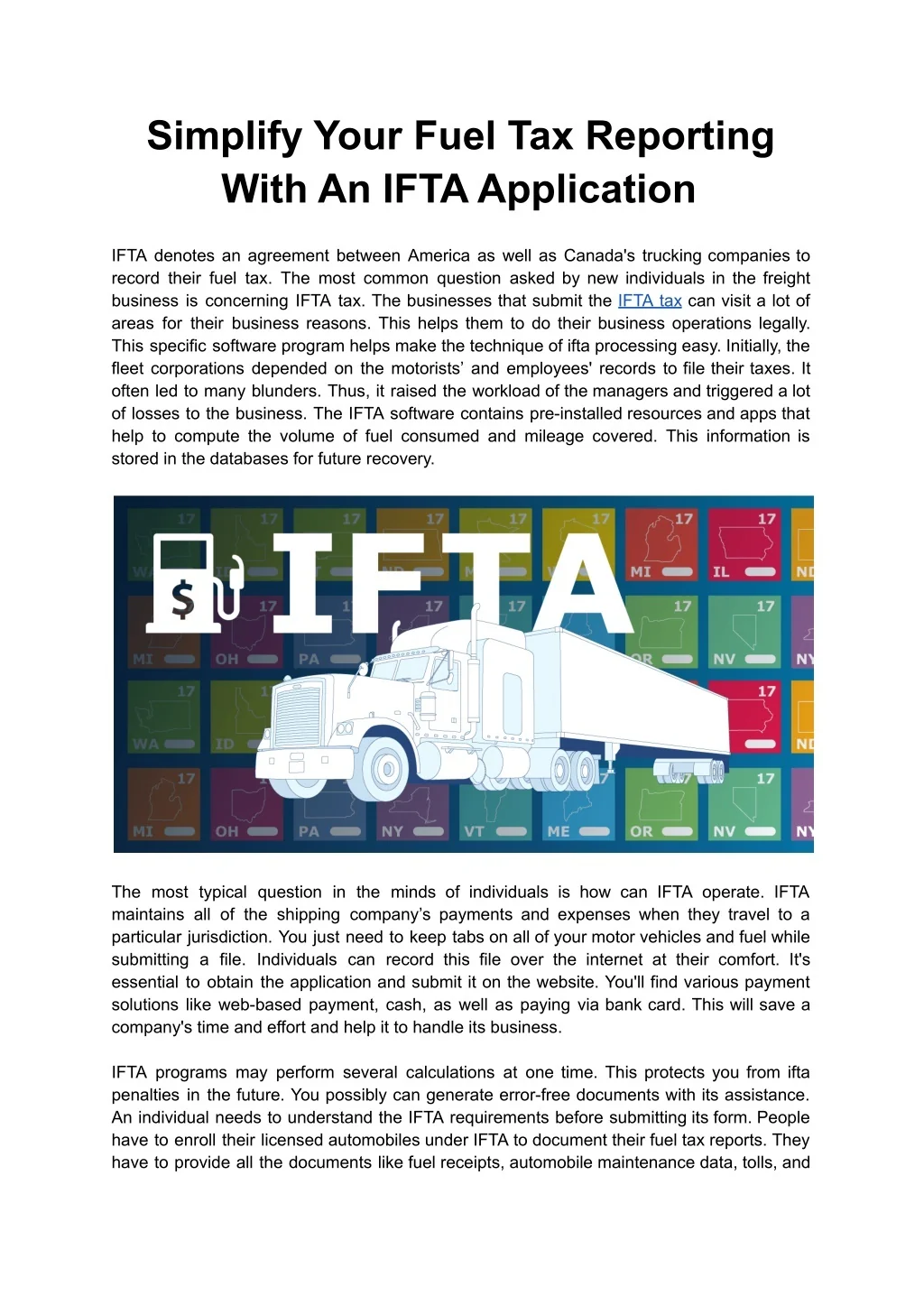 PPT - Simplify Your Fuel Tax Reporting With An IFTA Application ...