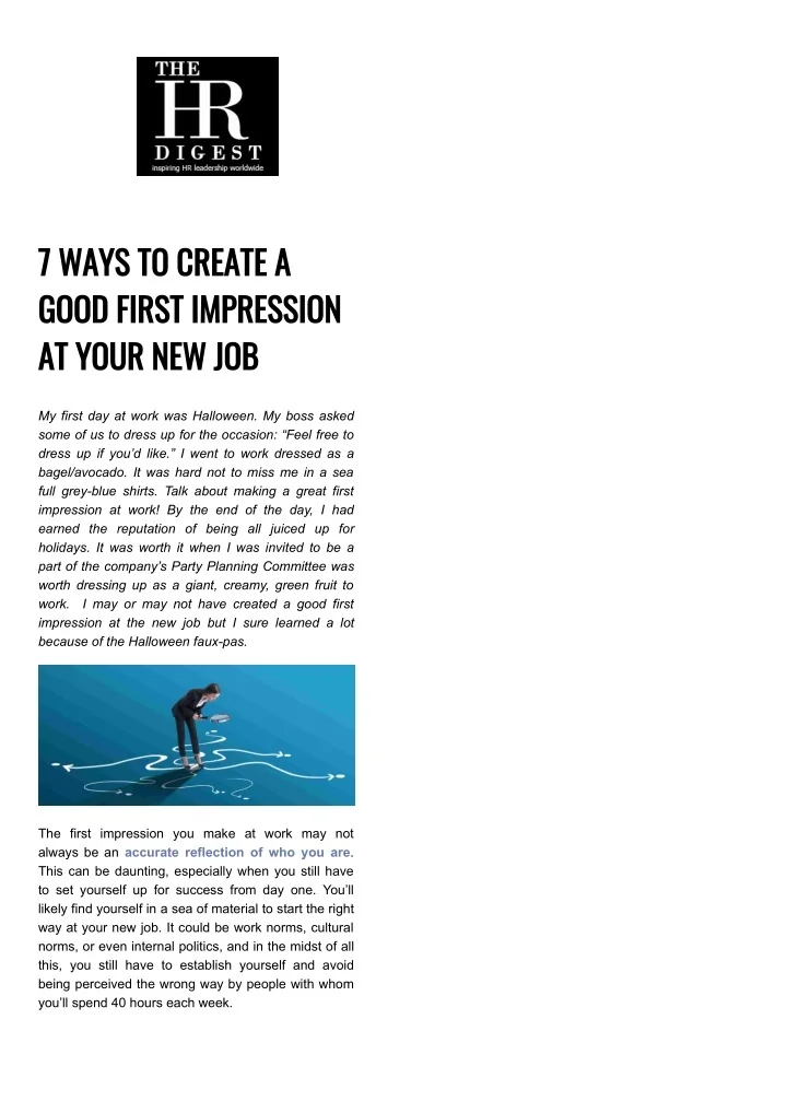 PPT - Making a Good First Impression at Work PowerPoint Presentation ...