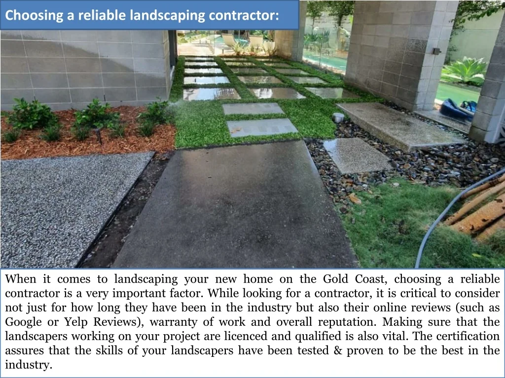PPT - What To Consider Before Landscaping Your New Home On The Gold ...