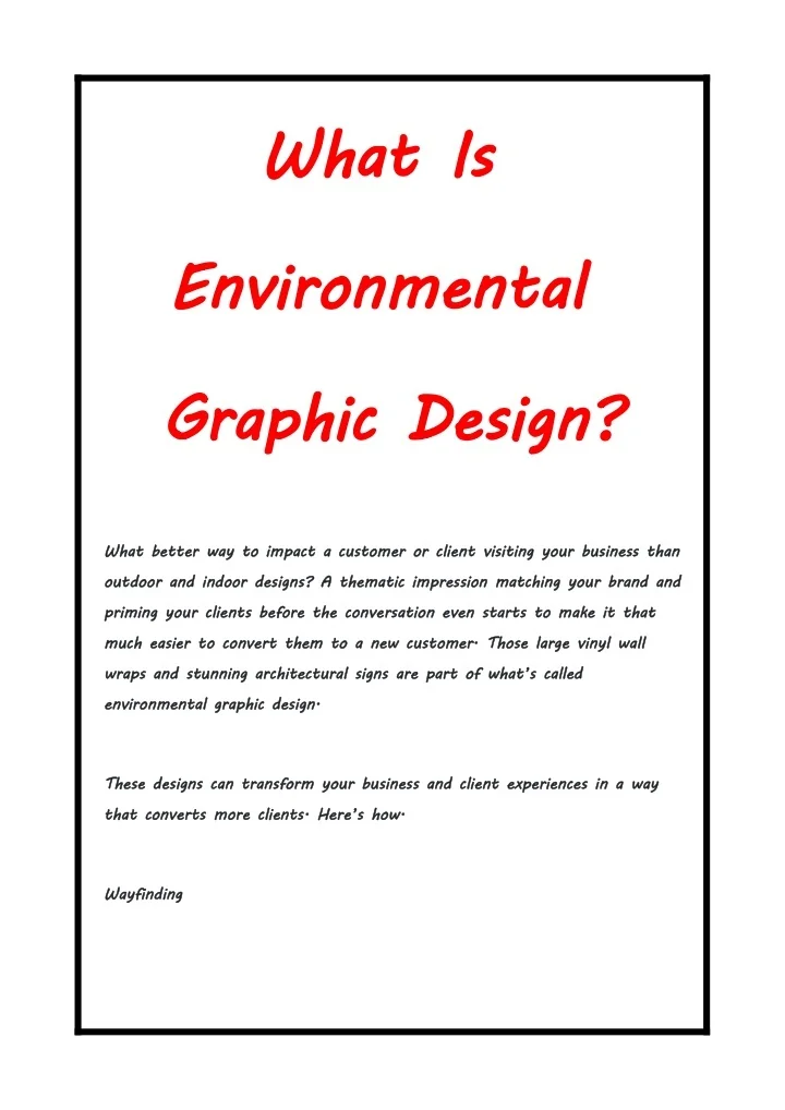 PPT - What Is Environmental Graphic Design PowerPoint Presentation ...