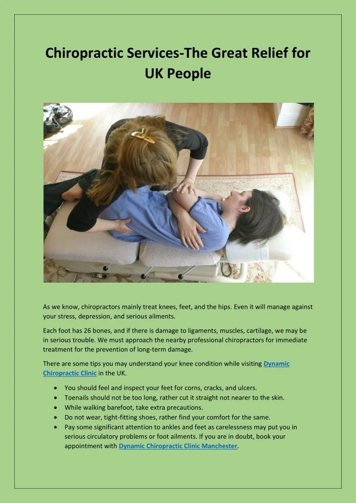 PPT - Chiropractic Services-The Great Relief for UK People PowerPoint ...