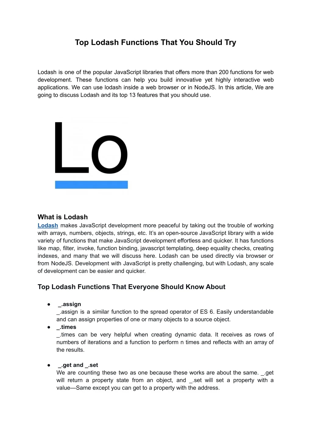 PPT - Top Lodash Functions That You Should Try PowerPoint Presentation ...