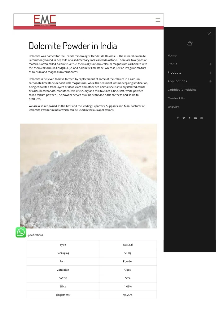 PPT - Dolomite-powder PowerPoint Presentation, free download - ID:11124474